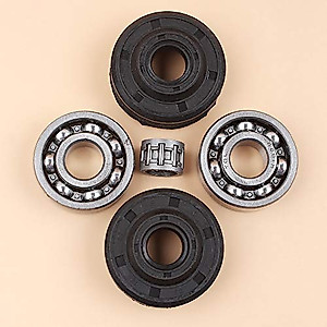 Corolado Spare Parts, Crankshaft Crank Ball Bearing Oil Seal Kit for Husqvarna 240 236 235 142 141 136 137 36 41 Chainsaw Parts