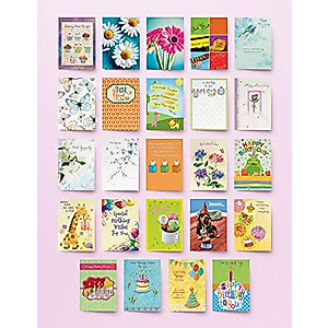 Designer Greetings All Occasion Greeting Card Assortment (24 Cards with Envelopes in a Keepsake, Floral Organizer Box) – Birthday, Thank You, New Baby, Anniversary, Sympathy, Get Well, Blank