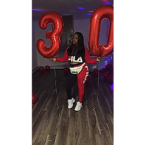 Tellpet Red Number 3 Balloon, 40 Inch