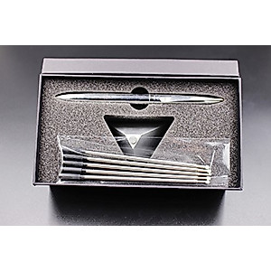 JASON YUEN Magnetic Floating Pen - Bright chrome ballpoint Pen with Magnetic Base - Writing Pen With Magnet Holder fit for Office Gift items (Triangle base)