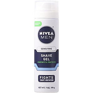 NIVEA MEN Sensitive Shave Gel with Vitamin E, Soothing Chamomile and Witch Hazel Extracts, 7 Oz Can