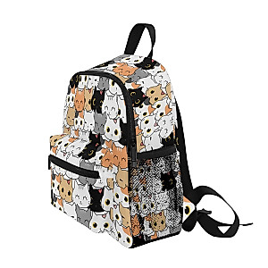TropicalLife Kids Backpack for Boys Girls School Toddler Cute Cats Kitten Pattern Children Preschool Book Bag Kindergarten Travel Backpack Daypack