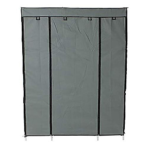 AUTOKOLA Home 5-Layer 12-Compartment Non-Woven Fabric Wardrobe Portable Closet Gray (133x46x170cm) 3-7 Days Delivery