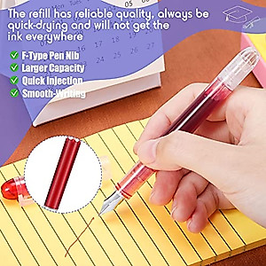 12 Pieces Disposable Fountain Pens, Quick-Drying Ink Pen, Smooth-Writing Multicolor Art Supplies for Sketching, Journaling, Calligraphy and Doodling (Mixed Colors)