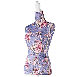 Female Dress Form Mannequin Body, 52''-67'' Height Adjustable Female, Mannequin Body Dress Form with Wooden Tripod Base Stand, for Sewing, Display,Purple