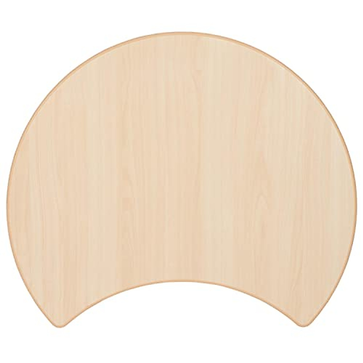 Flash Furniture Wren 25.125"W x 35.5"L Crescent Natural Plastic Height Adjustable Activity Table