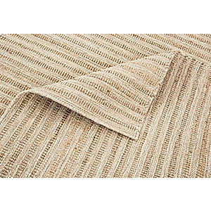 Continental Rug Company Natures Mix Jute/Wool Area Rug, 2' x 3', Natural