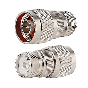 XRDS -RF N Male to UHF Female Adapter N Connector to PL-259 SO-239 Coax RF Coaxial Cable Connectors Pack of 2 (NOT for TV)