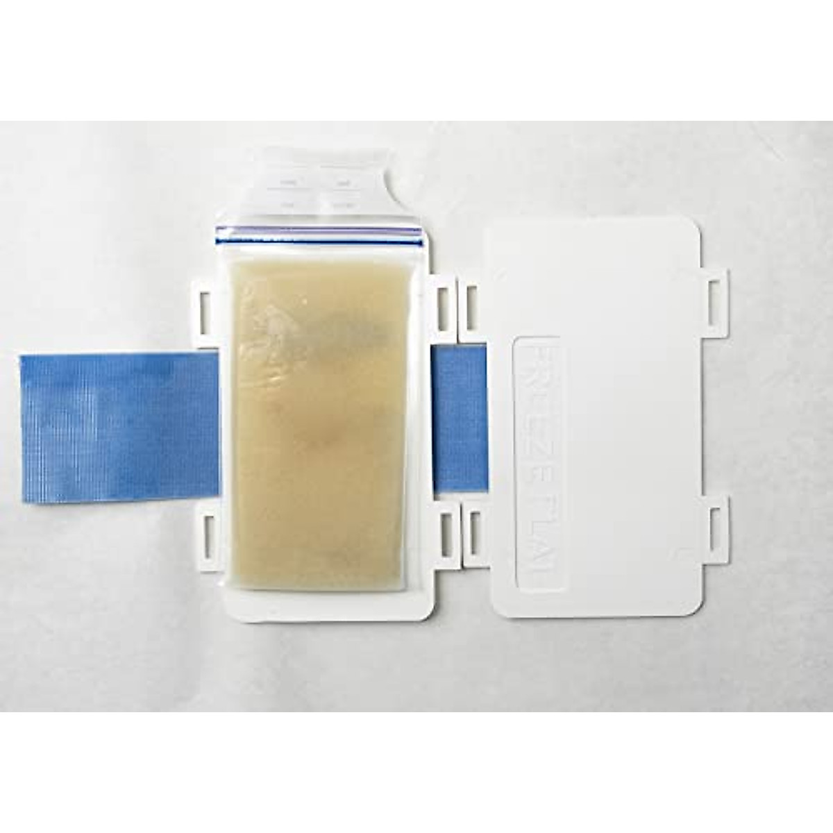 Freeze Flat by Priver, Breast Pump Accessory for Freezing and Storing Liquid Bags (breastmilk, ice Packs) for Freezer Organization, Storage and Space Saving - Single Strap 2 Pack