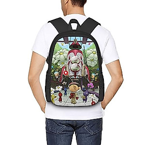 RACEK Pik-min Backpack Cartoon Laptop Backpacks Lightweight Fashion Travel Daypack Large Capacity Multifunction Adjustable Straps Bags For Women Men