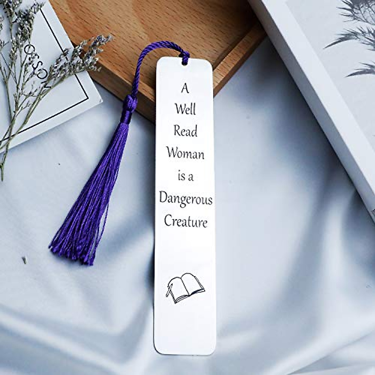 A Well Read Woman is a Dangerous Creature Bookmark Book Lovers Bookworm Book Club Mom Best Friend Gift (BM-Read Woman) (BM-Read Woman)