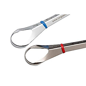 Tongue Sweeper Model P Medical Grade, Dishwasher Safe, Stainless Steel Tongue Cleaner, Reduce Bad Breath and Improve Taste, Preferred by Leading Dental Schools for Oral Hygiene, (1 Count)