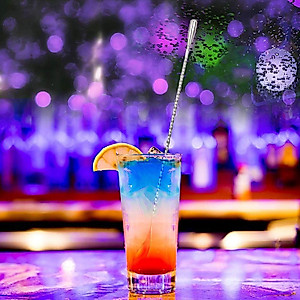 Stainless Steel Cocktail Muddler, Muddler Pestle with Mixing Bar Spoon, Bar Stick Mixed Spoon Bartender Cocktail Shaker Bar Tool Set