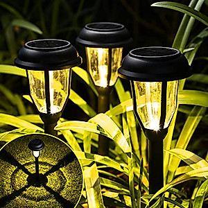 SOLPEX 8 Pack Solar Pathway Lights, Solar Path Lights Waterproof, Solar Garden Lights Outdoor for Garden, Yard, Pathway, Landscape, Walkway and Driveway (Warm White)