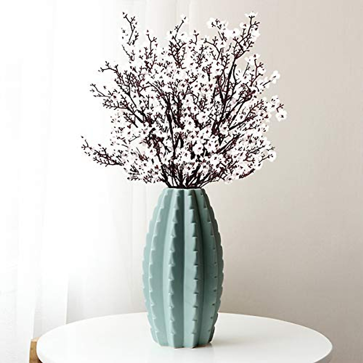 Artflower 4 Bundles 19.7'' Baby Breath Gypsophila Artificial Flowers Real Touch Silk Fake Baby Breath Bouquet Silica Blooms for Wedding Bridal Party DIY Home Floral Arrangement Decor (White)