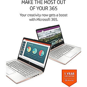 2022 HP Pavilion Laptop, 14-inch HD Touchscreen, AMD 3000 Series Processor, Long Battery Life, Webcam, HDMI, Windows 10 + One Year of Office365, Rose Gold (16GB RAM | 192GB Storage)