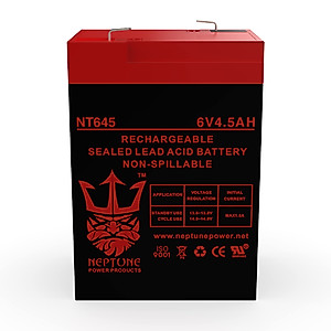 Neptune Power Products Neptune 6V 4.5Ah NT-645 Rechargeable SLA Sealed Lead Acid Battery - 2 Pack