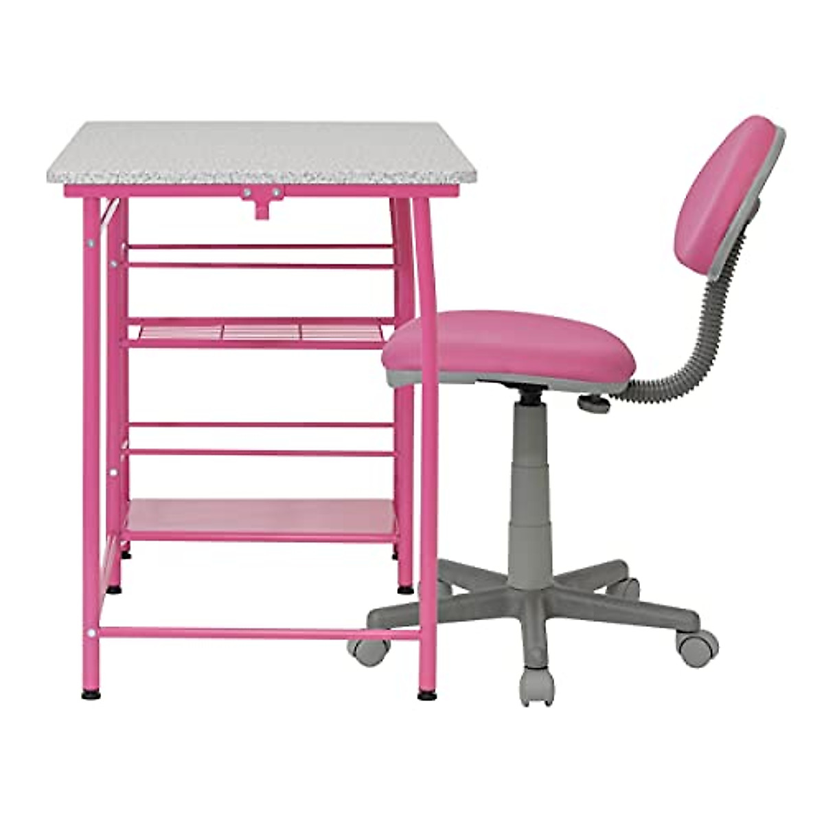 Calico Designs Study Zone II Student Desk and Task Chair 2 Piece Set, Pink