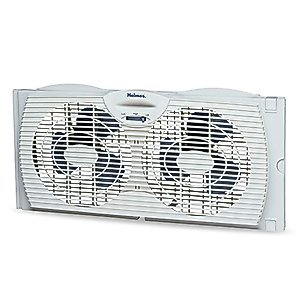 Holmes Window Fan with Twin 6-Inch Reversible Airflow Blades, White