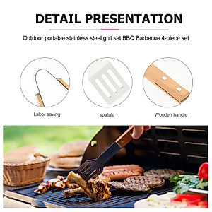 1 Set Set Grill Tool Kit Grilling Tongs Grilling Accessories Kit Barbecue Tools Bbq Tools for Outdoor Grill Bbq Accessories Bbq Cutter Spatula Barbecue Grill Accessories Grill Fork