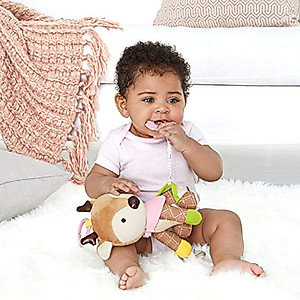 Skip Hop Bandana Buddies Baby Activity and Teething Toy with Multi-Sensory Rattle and Textures, Deer