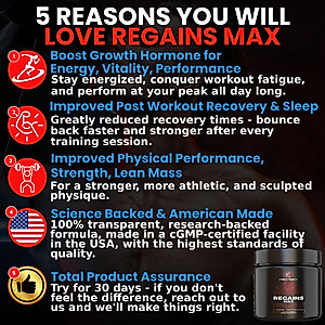 HGH Supplements for Men & Women, REVSCI Regains Max Amino Acids Supplement, Post Workout Recovery Powder, Anabolic Muscle Recovery & Muscle Builder for Men, HGH Human Growth Hormone Booster Supplement