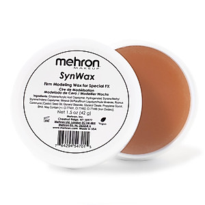 Mehron Makeup SynWax | Firm Modeling Wax for Special FX | Scar Wax SFX Makeup For Fake Scars, Fake Wounds, & Halloween Effects 1.5 oz (42 g)