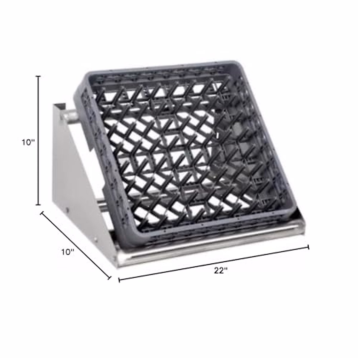 Express KitchQuip Premium Quality Stainless Steel Tubular Rack Wall Mounted Shelf – NSF Certified (22")