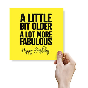 Punkcards - Birthday Card for Friend - 'A little bit older A lot more fabulous' - Best Friend Birthday Card - Birthday Card Friend Female - Special Friend Birthday Card