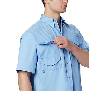 Columbia Men's Bonehead Short Sleeve Shirt, White Cap, Large