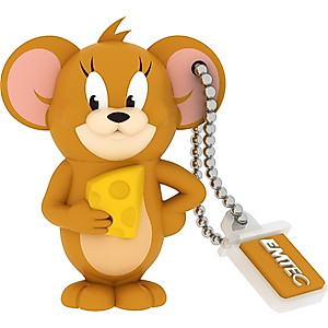 Emtec ECMMD16GHB103 - USB 2.0 Flash Drive - 16 GB, 16 Go - Licence Range - HB103 Collection - Hanna Barbera - Jerry Character - 3D Gum Soft Touch