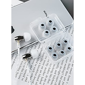 Keephifi Headphone Earpads KBEAR 07 Replacement Eartips(10 PCS/5 Pairs) Earbud Tips Silicone Ear Buds Tips Rubber Tips for 4.5mm -7mm Inner Nozzle for Earphones Headsets Monitors(S,Red)