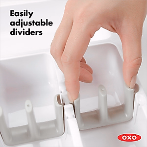 OXO Good Grips Expandable Utensil Organizer, 9.75 inches, White