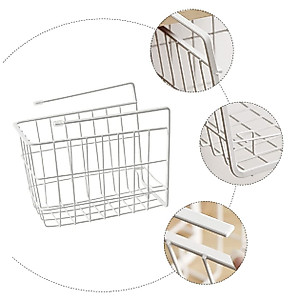 STOBAZA Cabinet Hanging Storage Hanging Baskets Sliding Shelf 1pc Storage Hanging Basket Office Wrought Iron Sink White Wire Rack Cabinet Organizer Storage Sundries Organizer
