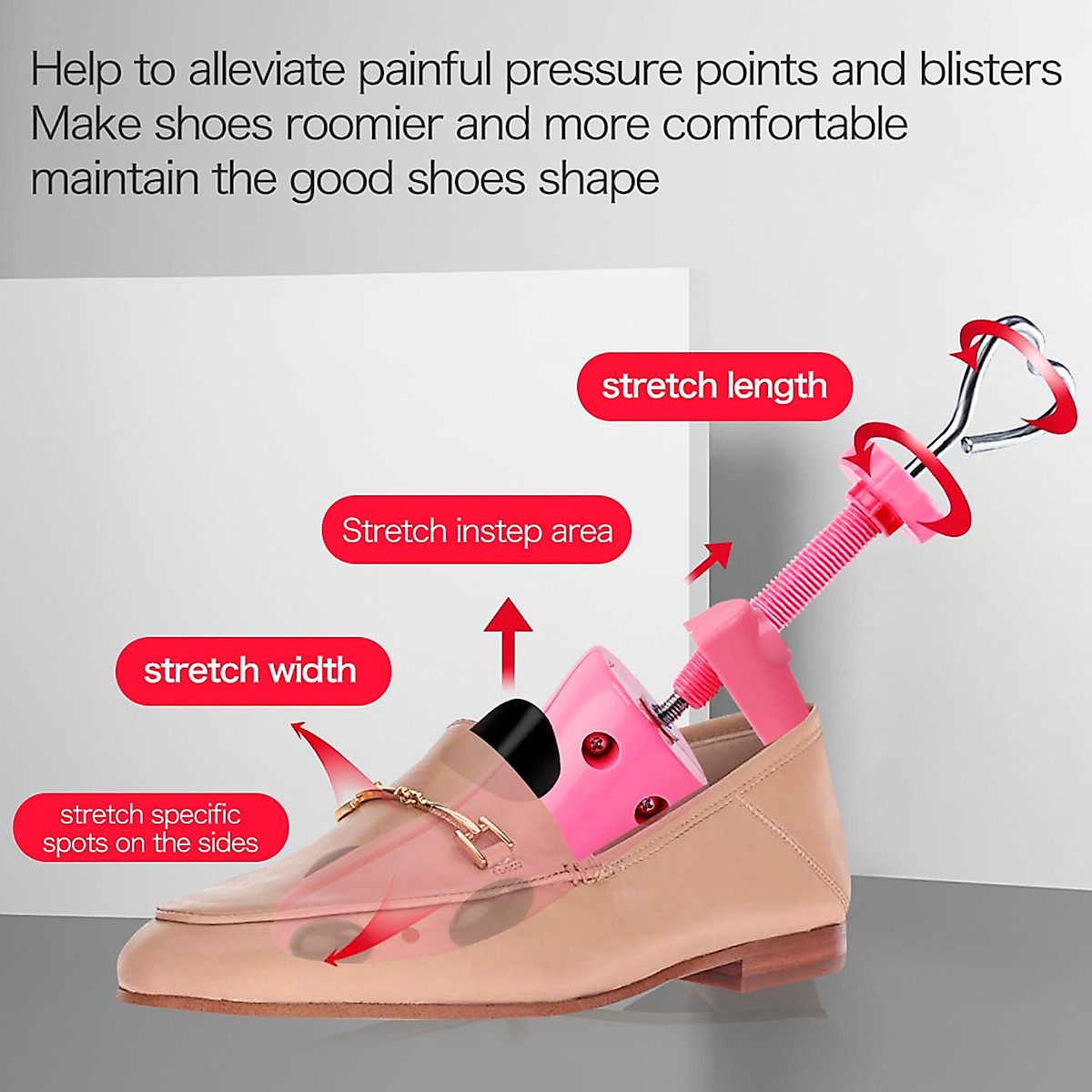 LANNEY Shoe Stretcher for Women & Men Wide Feet - Premium Shoe Expander Widener Stretch Length Width