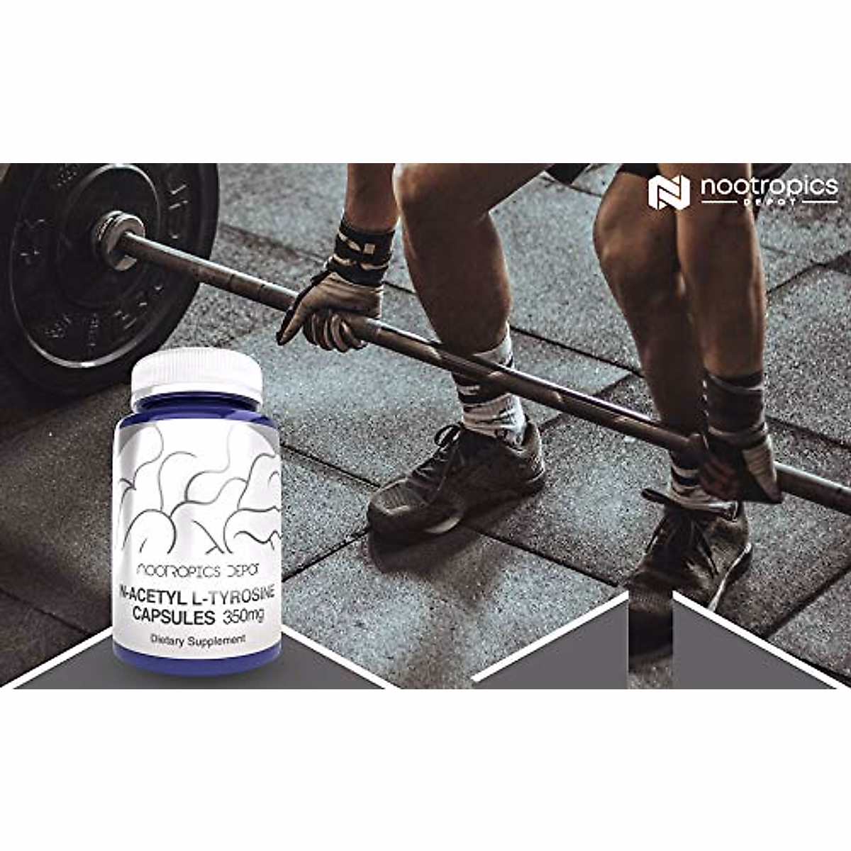 Nootropics Depot N-Acetyl L-Tyrosine Capsules | 350mg | 240 Count | NALT | Amino Acid Supplement | Natural Supplement | Supports Memory, Learning, Focus, Healthy Stress Levels