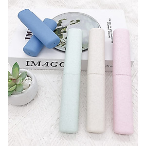 SietDESEO Toothbrush Travel Container Bundle with 4 Pack Toothbrush Case Travel Toothbrush Holder