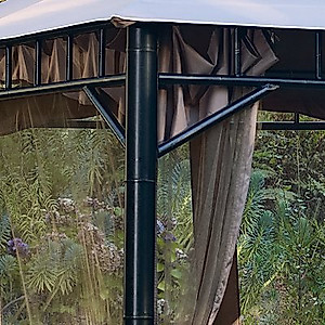 Garden Winds Tiki Steel Gazebo Replacement Canopy Top Cover - RipLock 350