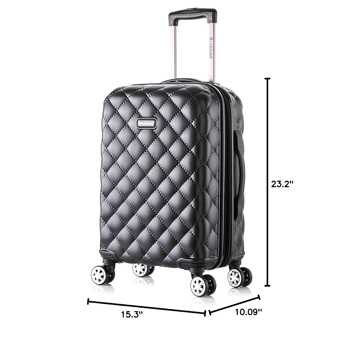 Rockland Melbourne Hardside Expandable Spinner Wheel Luggage, Quilt, Carry-On 20-Inch