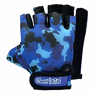 Fingerless Gloves Kids Bike Gloves for Balanced Bike Mountain Bicycle Biking - Fingerless Toddler Kids Cycling Gloves with Extra Protective Cushions - Riding Gloves for Girl Boy