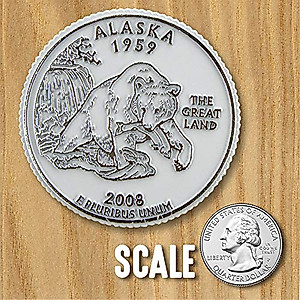 Oklahoma State Quarter Magnet by Classic Magnets, 2.5" Diameter, Collectible Souvenirs Made in The USA