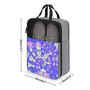 Frcavbin Tie Die Swirl Kaleidoscope Travel Shoe Bag Shoes Carrier with Handle and Zipper Foldable Shoe Puches Organizer for Home storage School starts