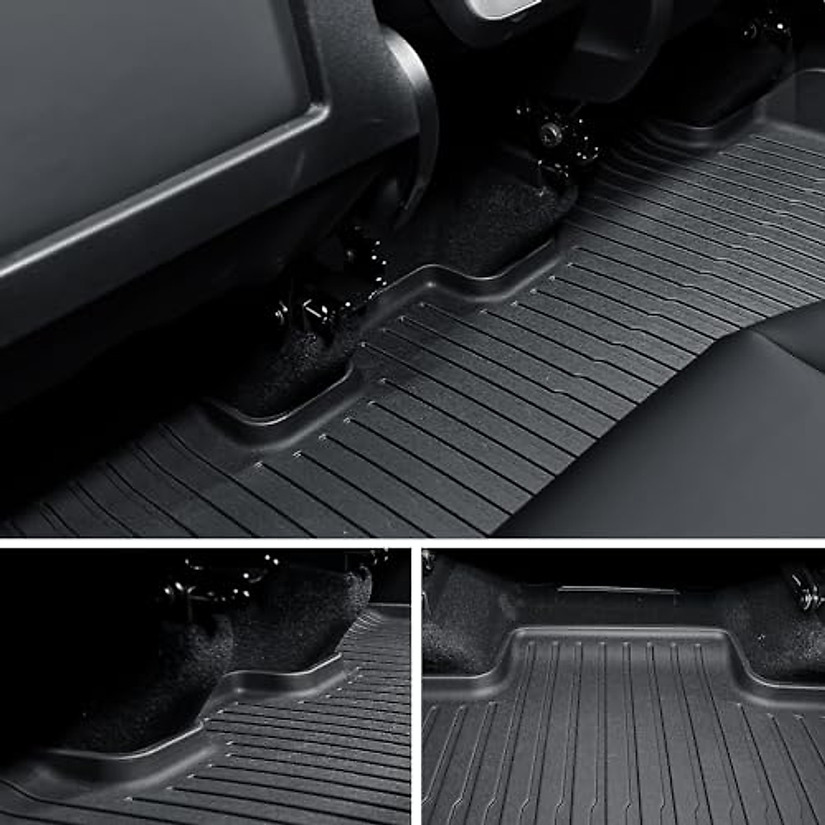 MIRAIDON Floor Mats for Tesla Model Y 2024-2020 with Cargo Liner, Deep Dish All Weather Floor Mats with TPE Cargo Trunk Accessories, Custom Floor Mats for Tesla Model Y (Set of 6, No Fit 7-Seat)
