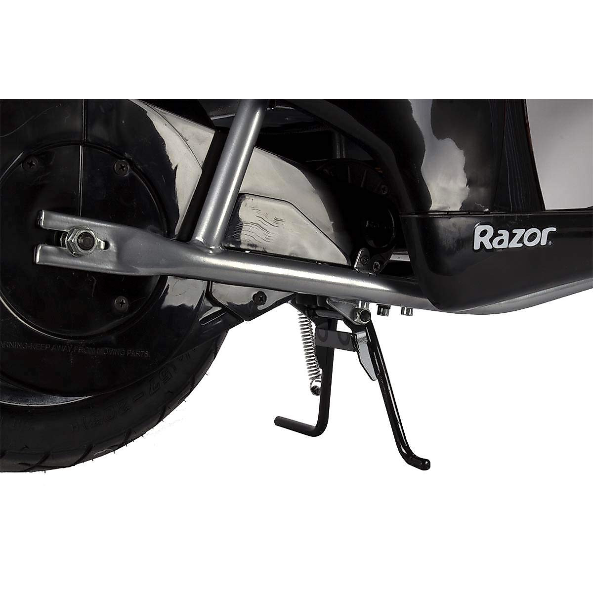 Razor Pocket Mod Vapor 24 Volts Electric Retro Scooter High Torque Chain Driven Motor and Spoked with Pneumatic Tires for 13 Years Old and Up, Black