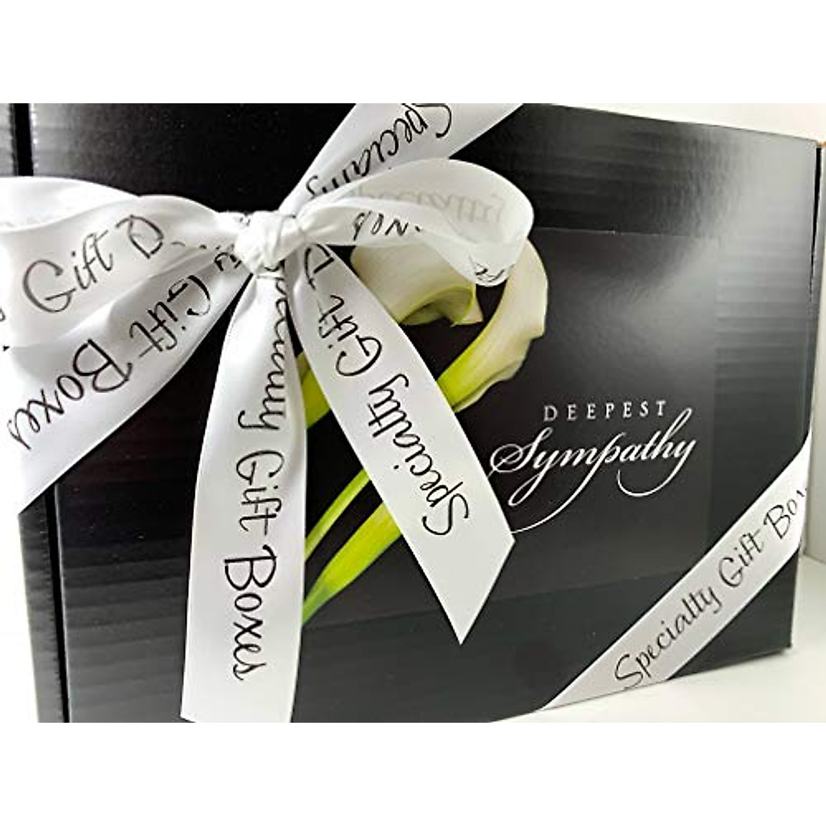 Premium Sympathy Gift Box Basket - For Bereavement Grief Thinking of You - Cookies Popcorn Nuts Coffee Tea Candies and More - Elegant Flowers Design - Send Your Condolences Care Package Today
