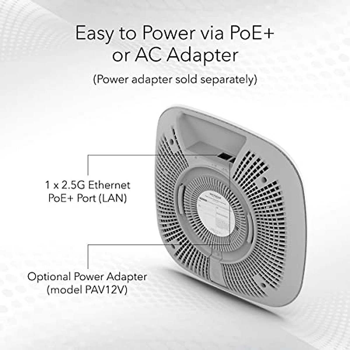 NETGEAR Cloud Managed Wireless Access Point (WAX615) - WiFi 6 Dual-Band AX3000 Speed | Up to 256 Client Devices | 802.11ax | Insight Remote Management | PoE+ Powered or AC Adapter (not Included)