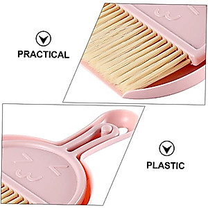 COOLHIYA 4 Sets Desktop Fan Broom Mini Brush and Pan Multifunctional Cleaning Brush Pan and Brush Multi Function Cleaning Brush Dust Brush Table Cleaner Tool Dust Pan Small Pan Nylon Wool