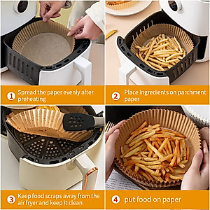 150PCS Air Fryer Disposable Paper Liner, Nantala Round Air Fryer Paper Liners, Parchment Paper Non-Stick, Water-proof, Food Grade Paper Liner for Baking Roasting Microwave (6.3 Inch)