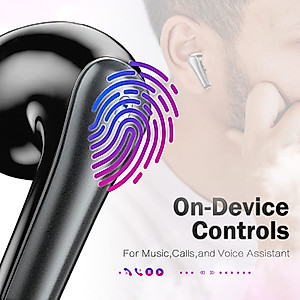 EasySMX Wireless Gaming Earbuds for PC, PS5 with Mic, 30ms Low Latency, Bluetooth/2.4GHz Wireless, USB-C Dongle Included, Compatible PS4, PS5, VR, Switch, Steam Deck, Black (TG-01)