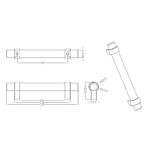 Richelieu Hardware BP501696BORB Greenwich Collection 3 3/4-inch (96 mm) Center-to-Center Brushed Oil-Rubbed Bronze Modern Cabinet and Drawer Bar Pull Handle for Kitchen, Bathroom, and Furniture